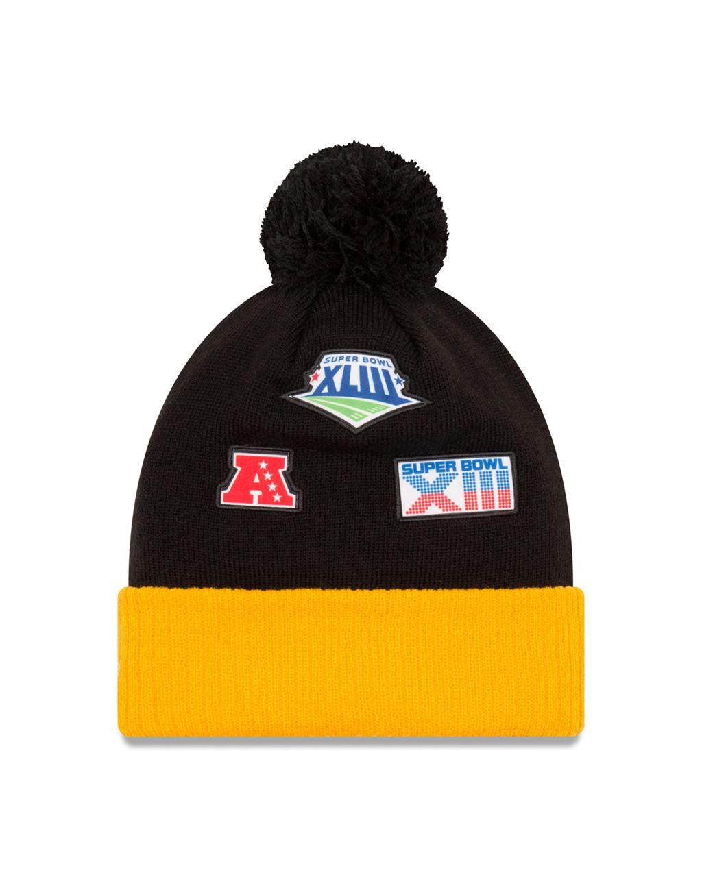Pittsburgh Steelers New Era 6-Time Super Bowl Patcher Knit Cap - The ...
